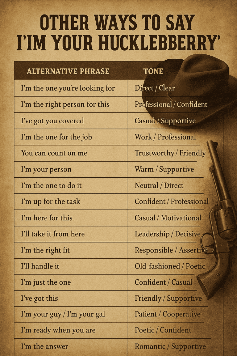 I’m Your Huckleberry: Meaning, Origins, and How to Use It – Meaning Aura